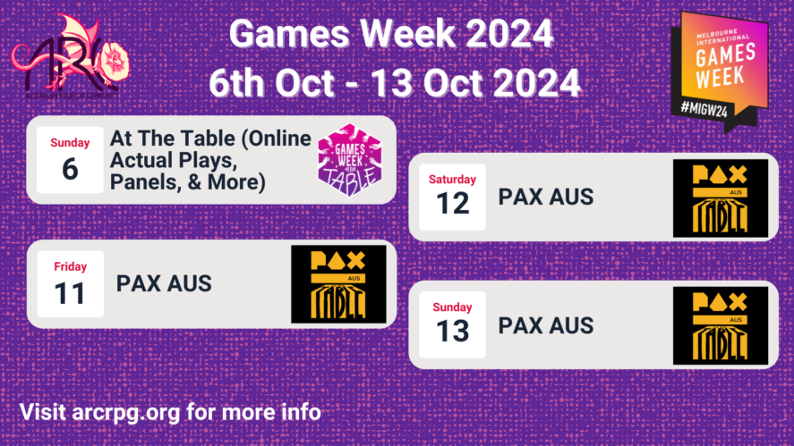 Games Week 2025 4-12 October – ARC